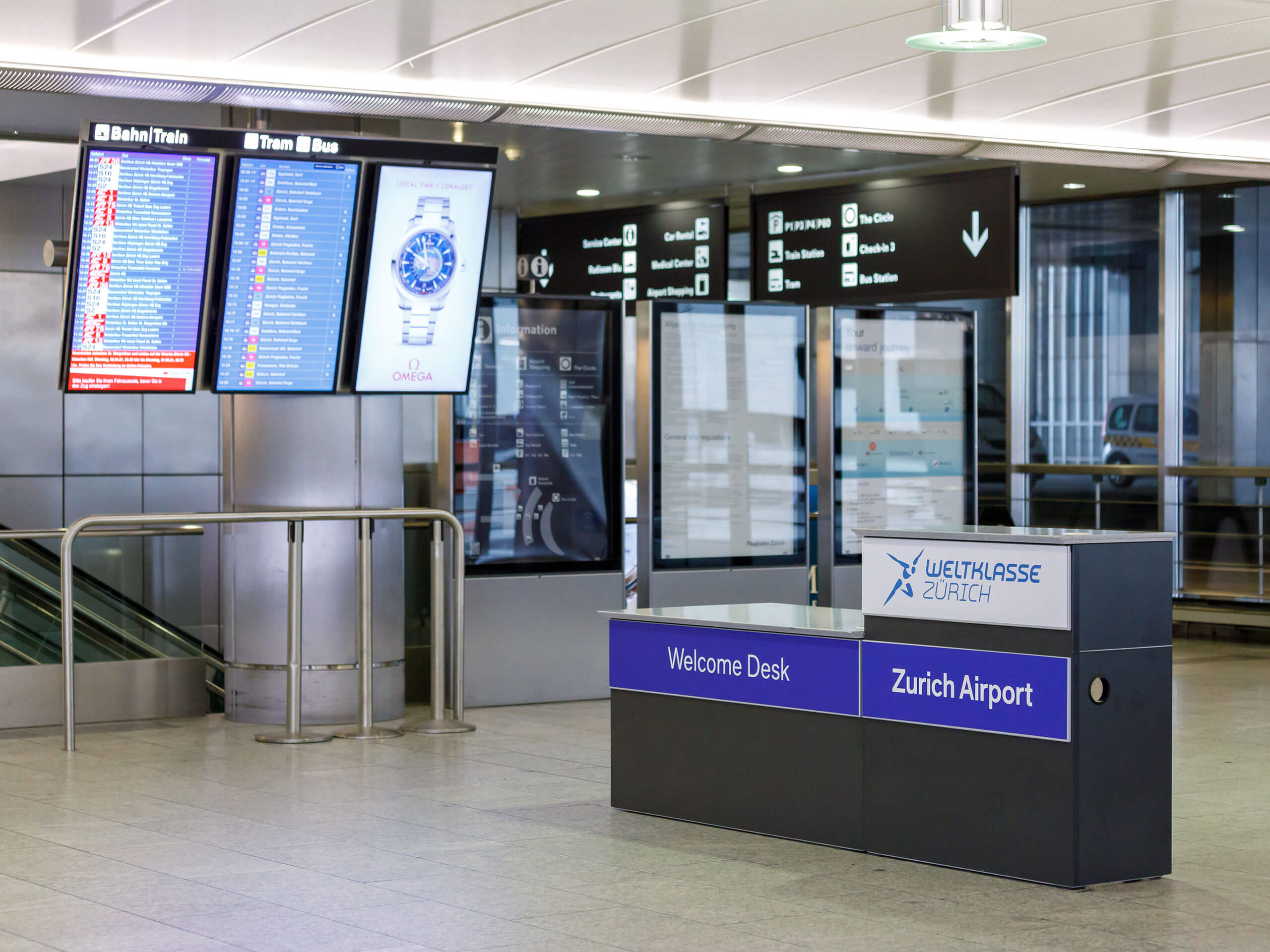 Welcome Desk Ankunft 1 – Flughafen Zuerich