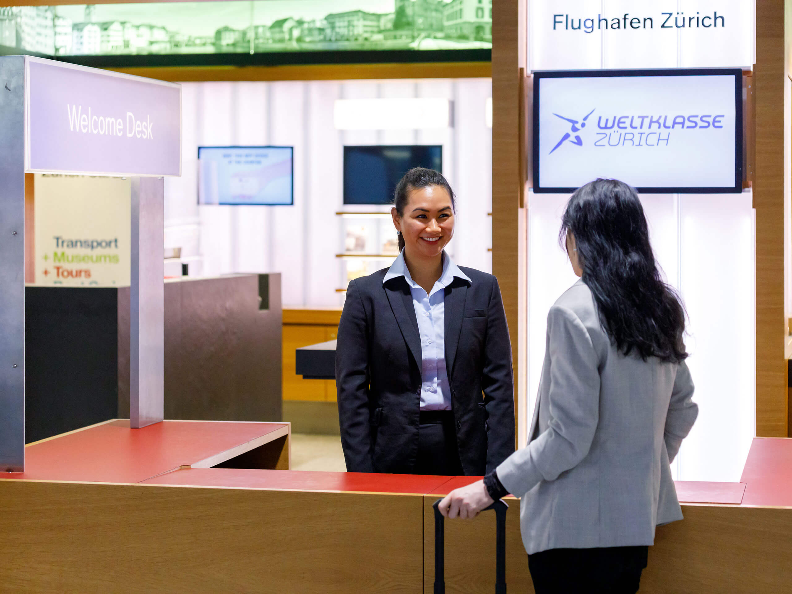 Welcome desks – Flughafen Zuerich