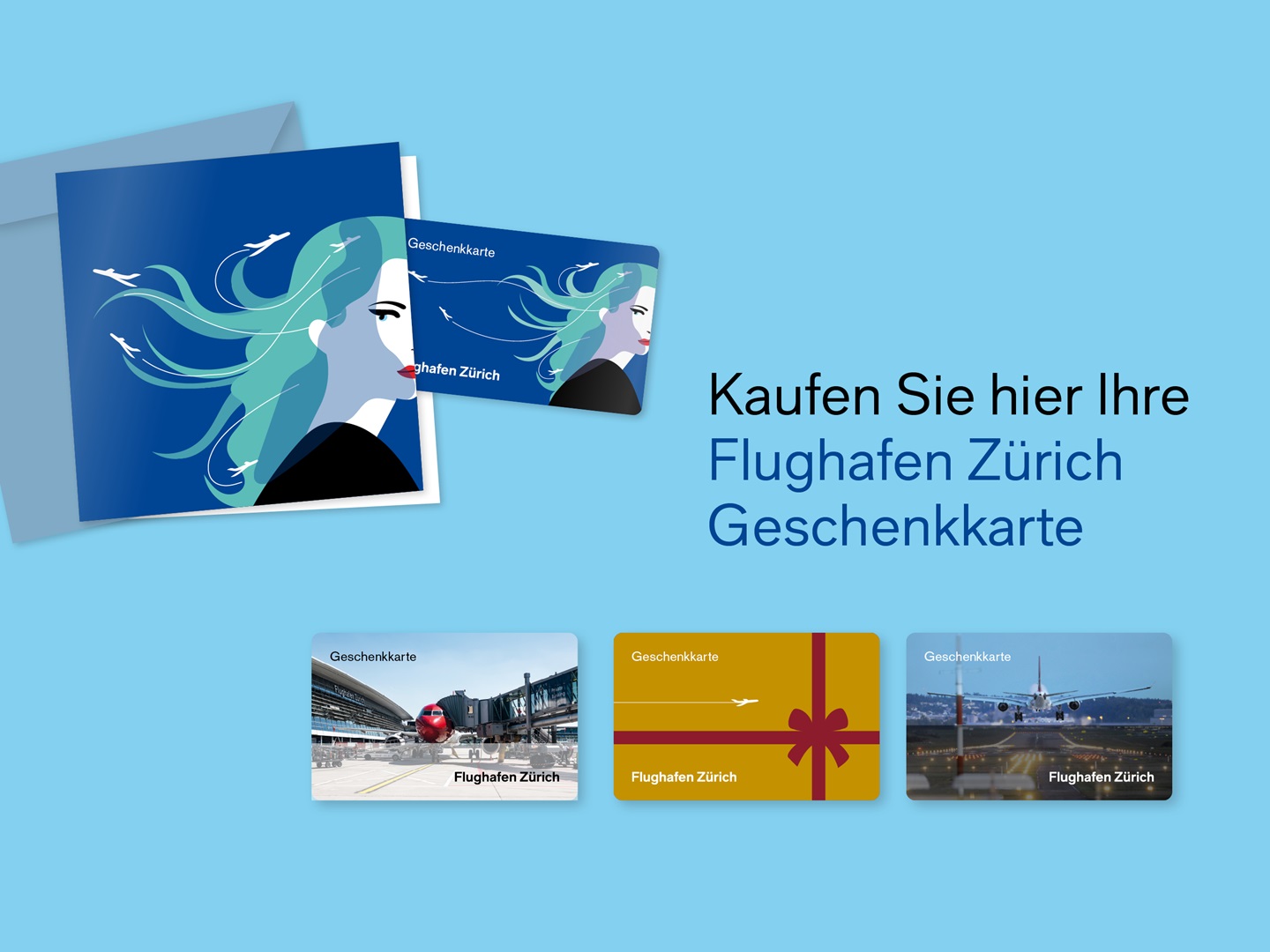 Die perfekte Überraschung – unsere Geschenkkarte – Flughafen Zuerich